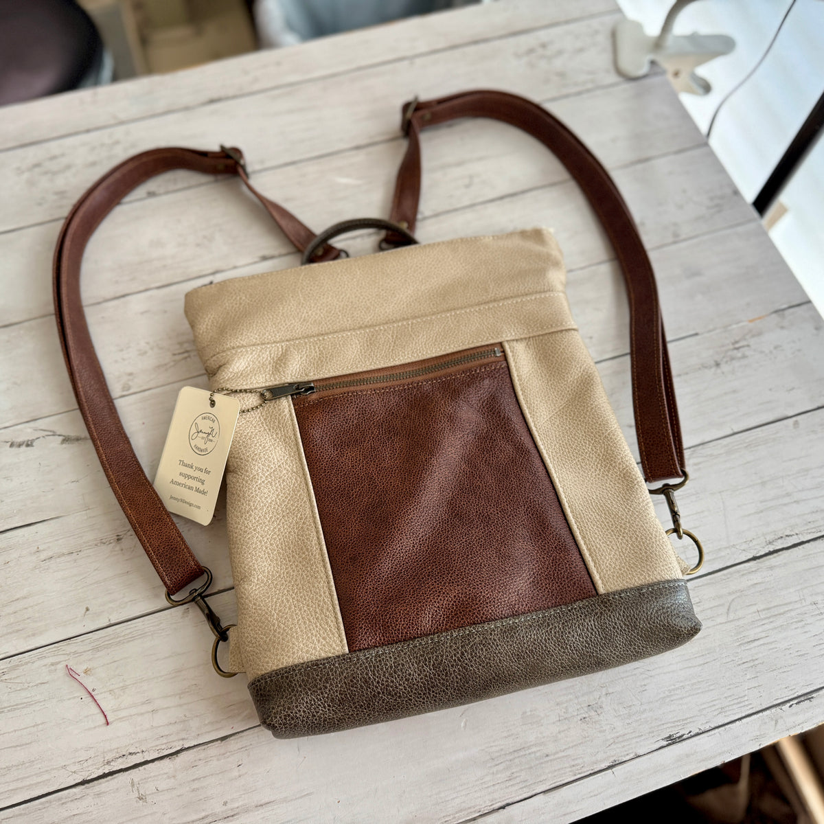 Backpack Mini in Wheat, Smoke, Chestnut – Jenny N. Design