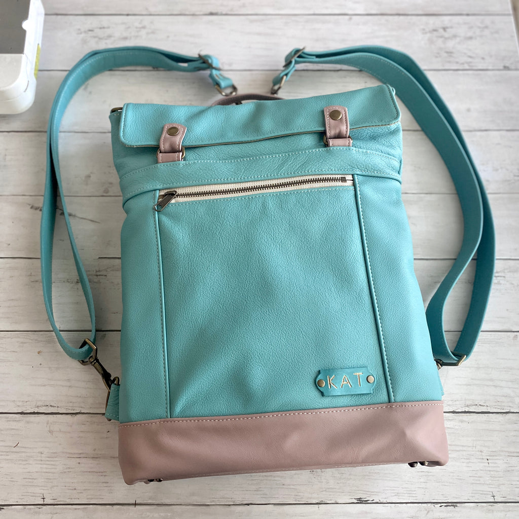 Backpack in Robin's Egg, Dusty Rose (+video) – Jenny N. Design