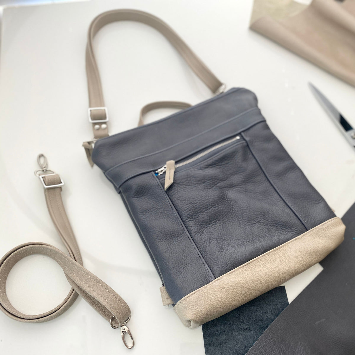 Backpack Mini in Shadow, Wheat, Crossbody Convertible – Jenny N. Design