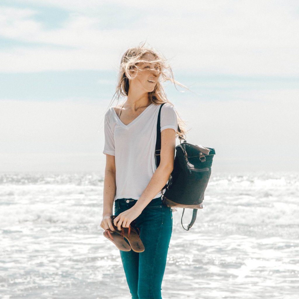 American Handmade Mini Backpack in Violet and Crimson, Made in USA ...