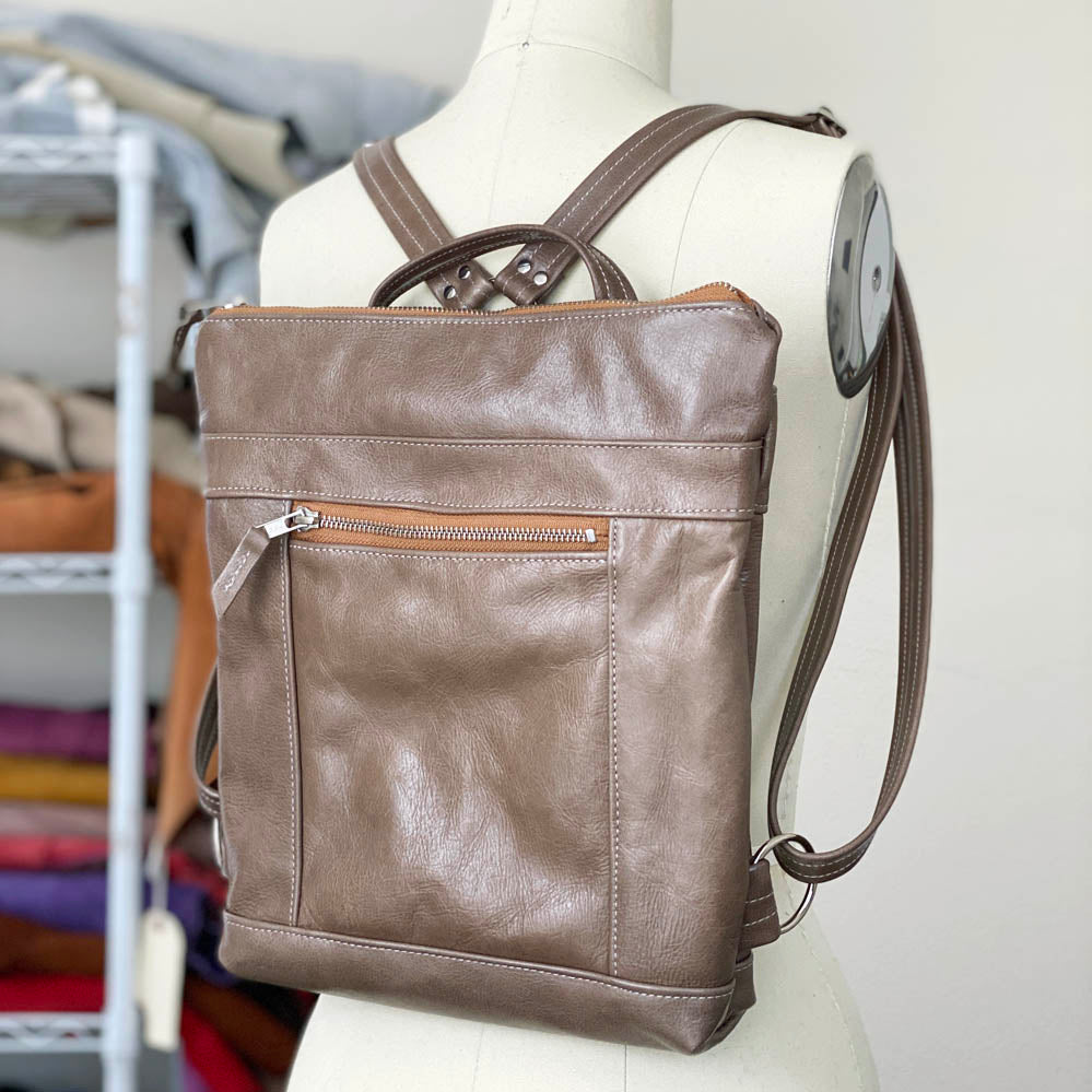 American Handmade Mini Backpack in Violet and Crimson, Made in USA ...