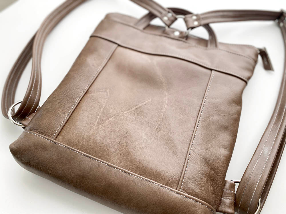 American Handmade Mini Backpack in Violet and Crimson, Made in USA ...