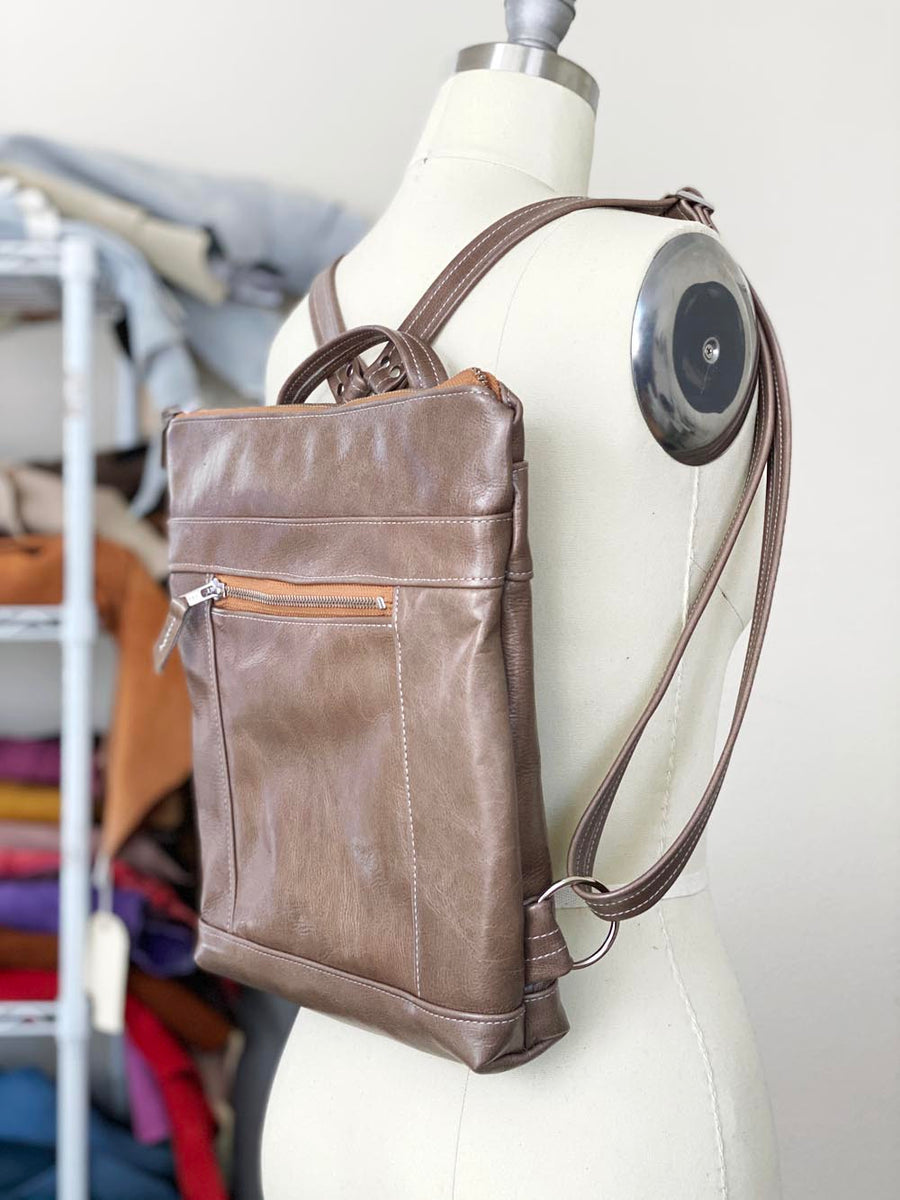 American Handmade Mini Backpack in Violet and Crimson, Made in USA ...