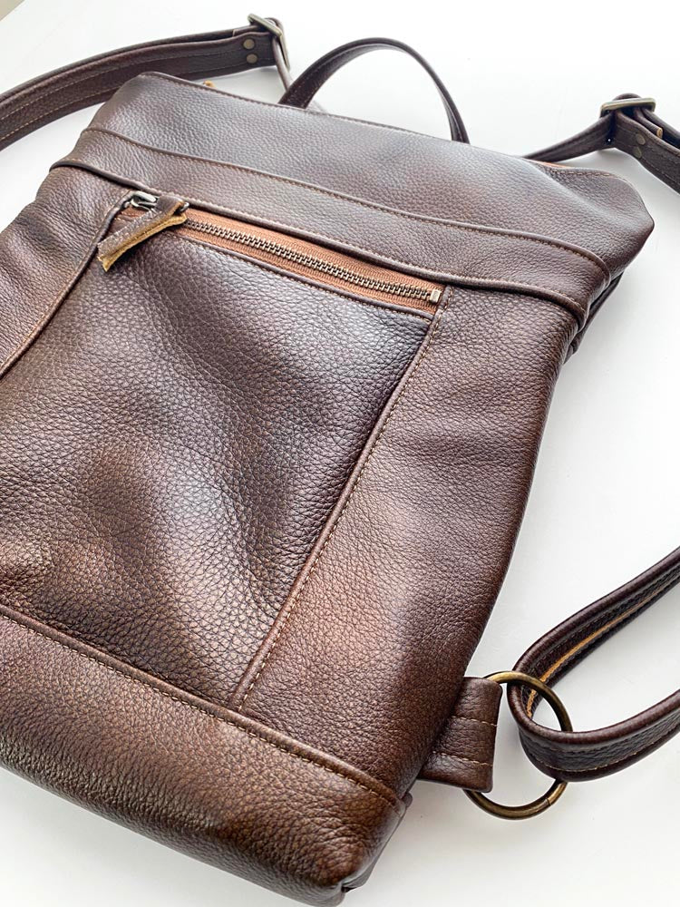 American Handmade Mini Backpack in Violet and Crimson, Made in USA ...